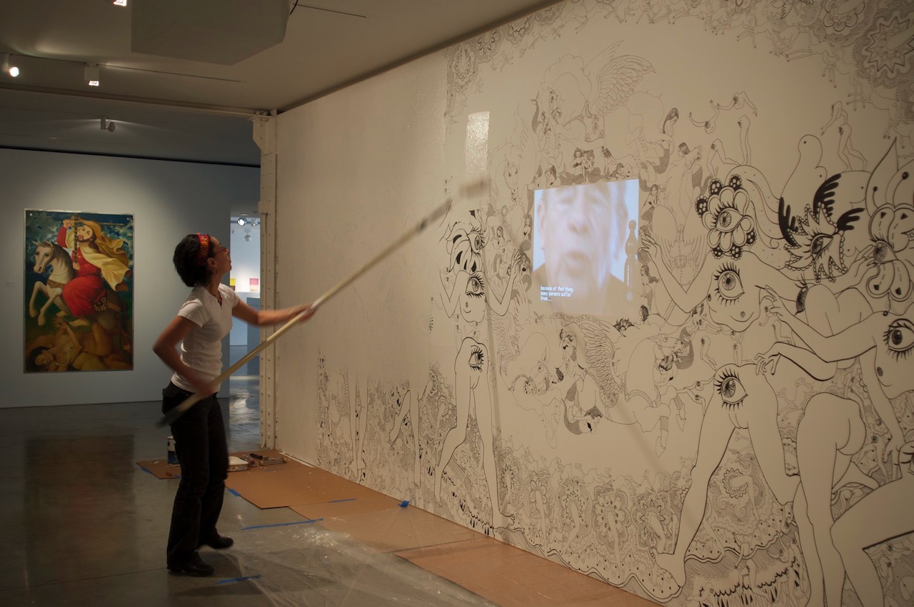 Marker Mural at Barry Friedman – Kukuli Velarde