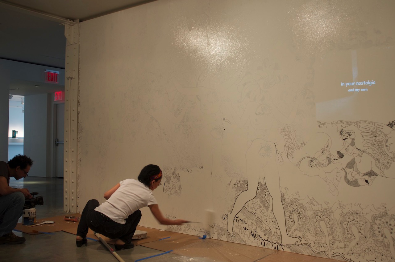 Marker Mural at Barry Friedman – Kukuli Velarde